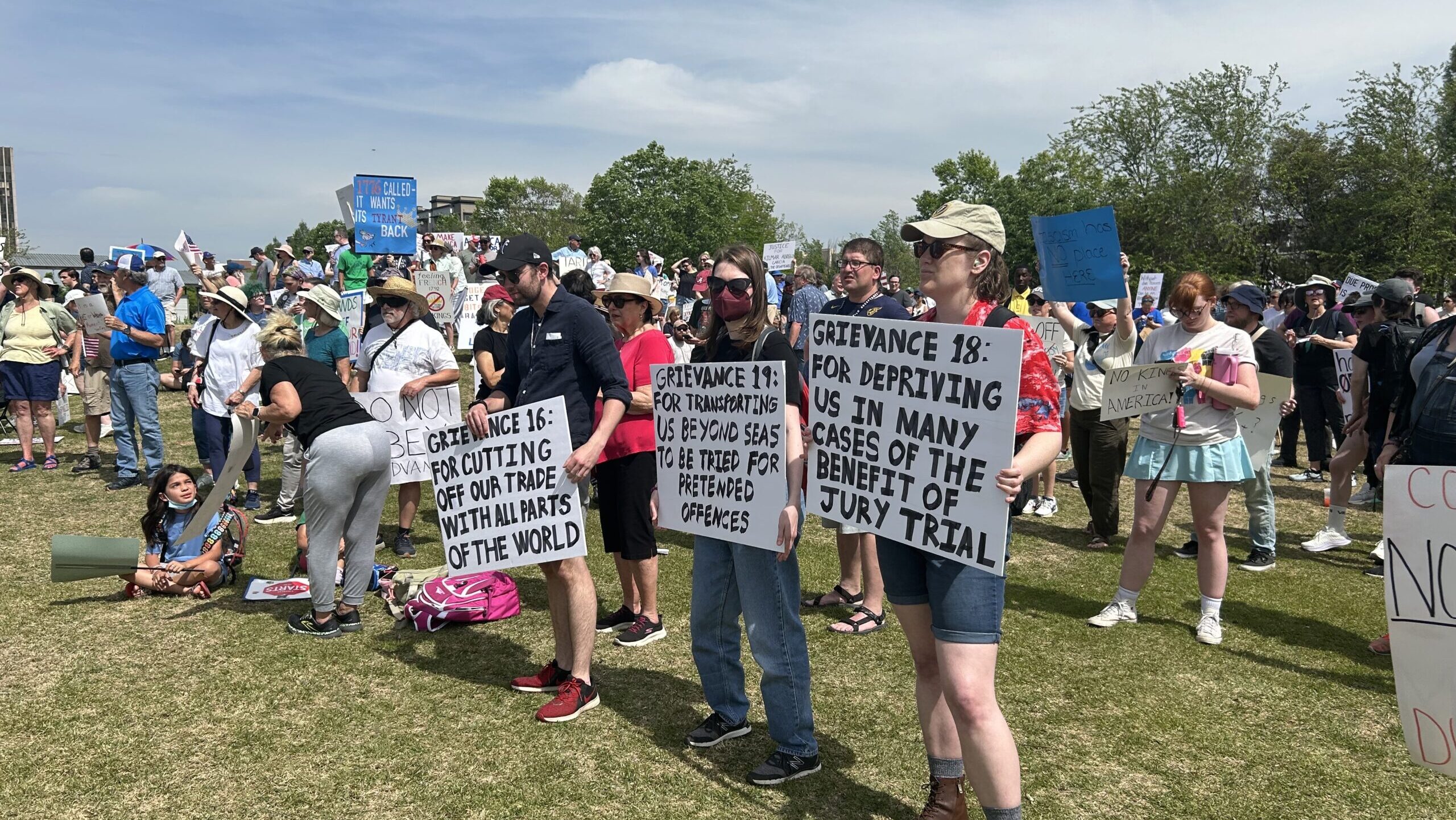 Crowds in Railroad Park protest Trump administration for ‘No Kings’ day ...